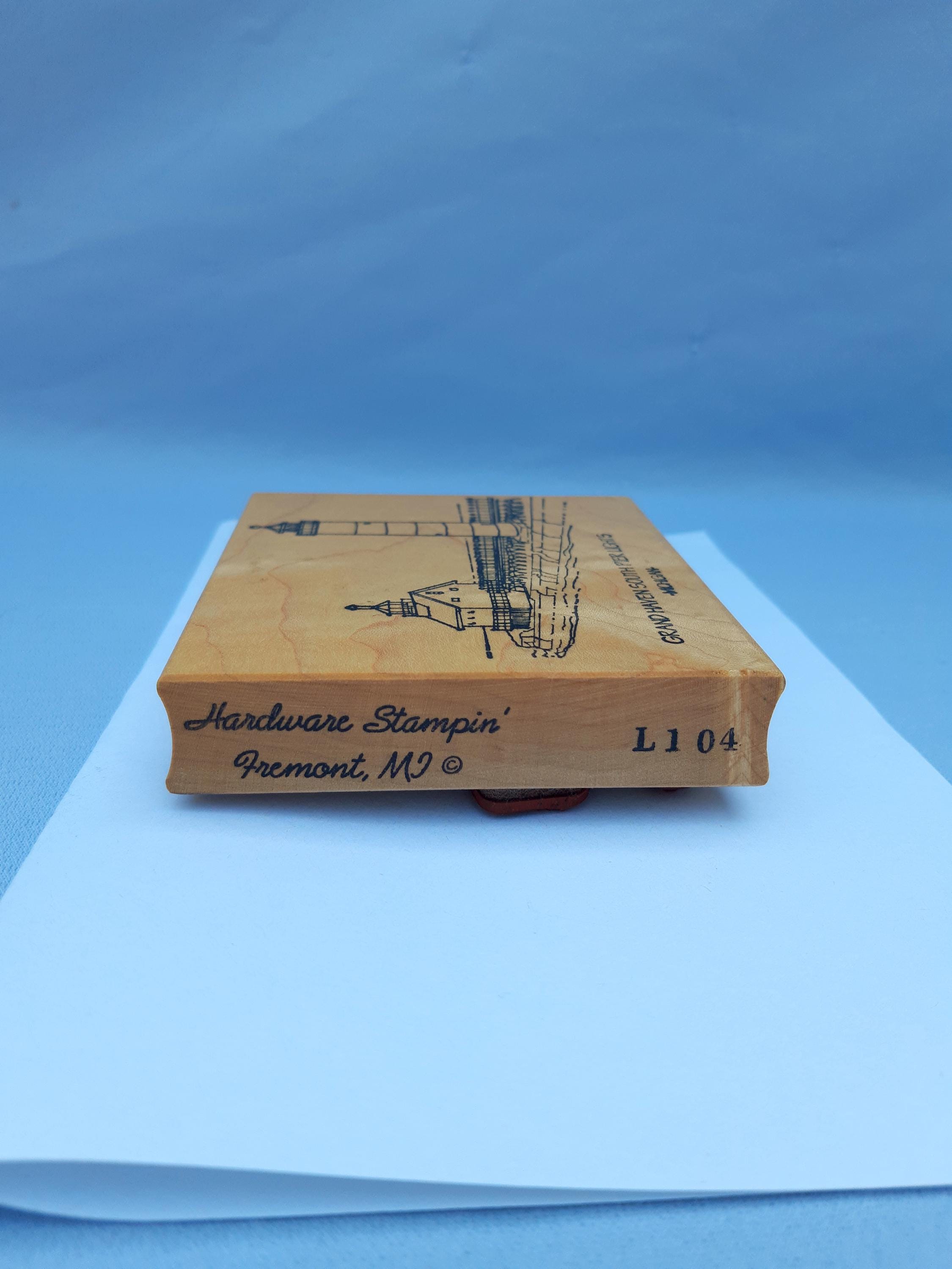 Vintage Grand Haven, Michigan Rubber Stamp. Grand Haven South Pier ...