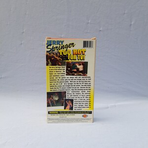 Jerry Springer VHS. Too Hot for TV. Uncensored. 1998. - Etsy
