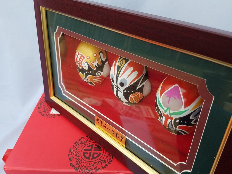 Chinese Opera Masks in Display Case. Zhong Guo Jing Ju Lian Pu | Etsy
