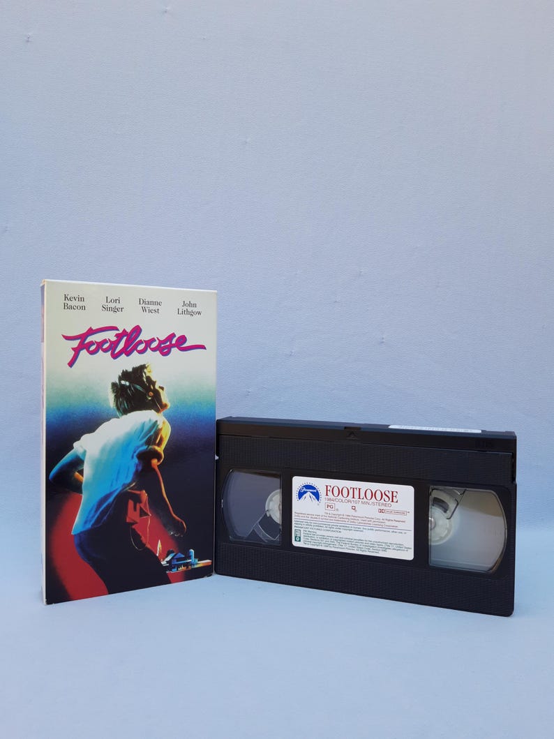 Footloose (1984) VHS. Paramount Home Video, 1997. Kevin Bacon. - Etsy