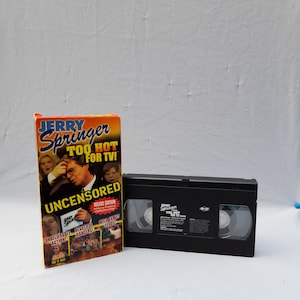 Jerry Springer VHS. Too Hot for TV. Uncensored. 1998. - Etsy