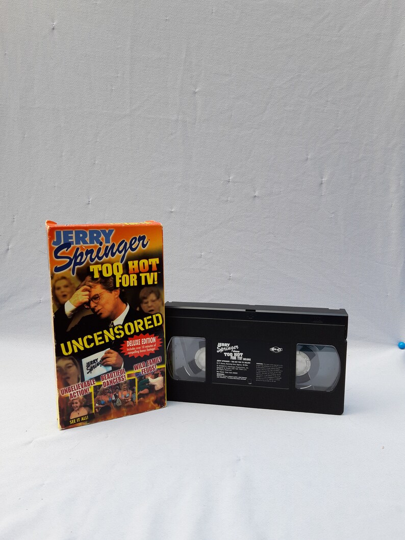 Jerry Springer VHS. Too Hot for TV. Uncensored. 1998. - Etsy