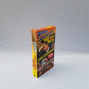 Jerry Springer VHS. Too Hot for TV. Uncensored. 1998. - Etsy