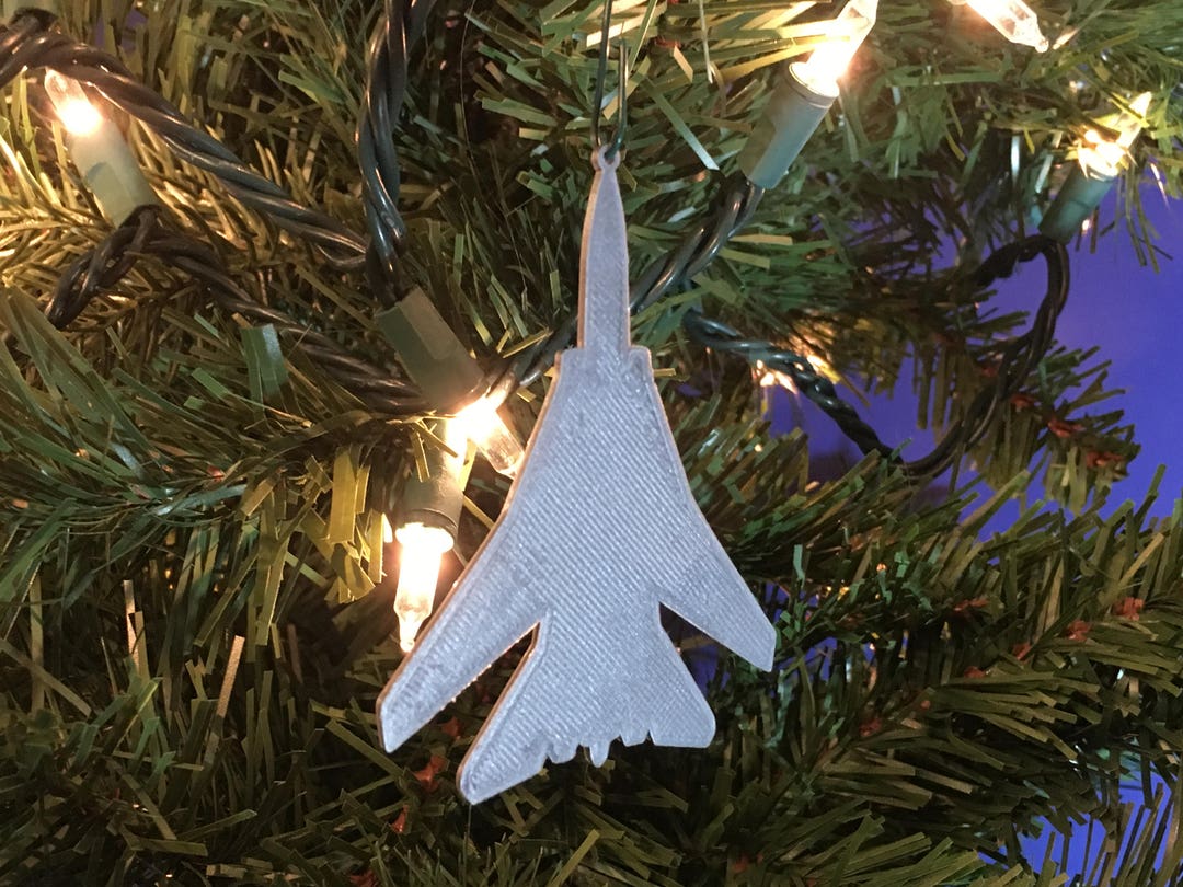 F-14 Tomcat Shape Tree Ornament - Plastic (gray) (laser Cut Acrylic) - Etsy