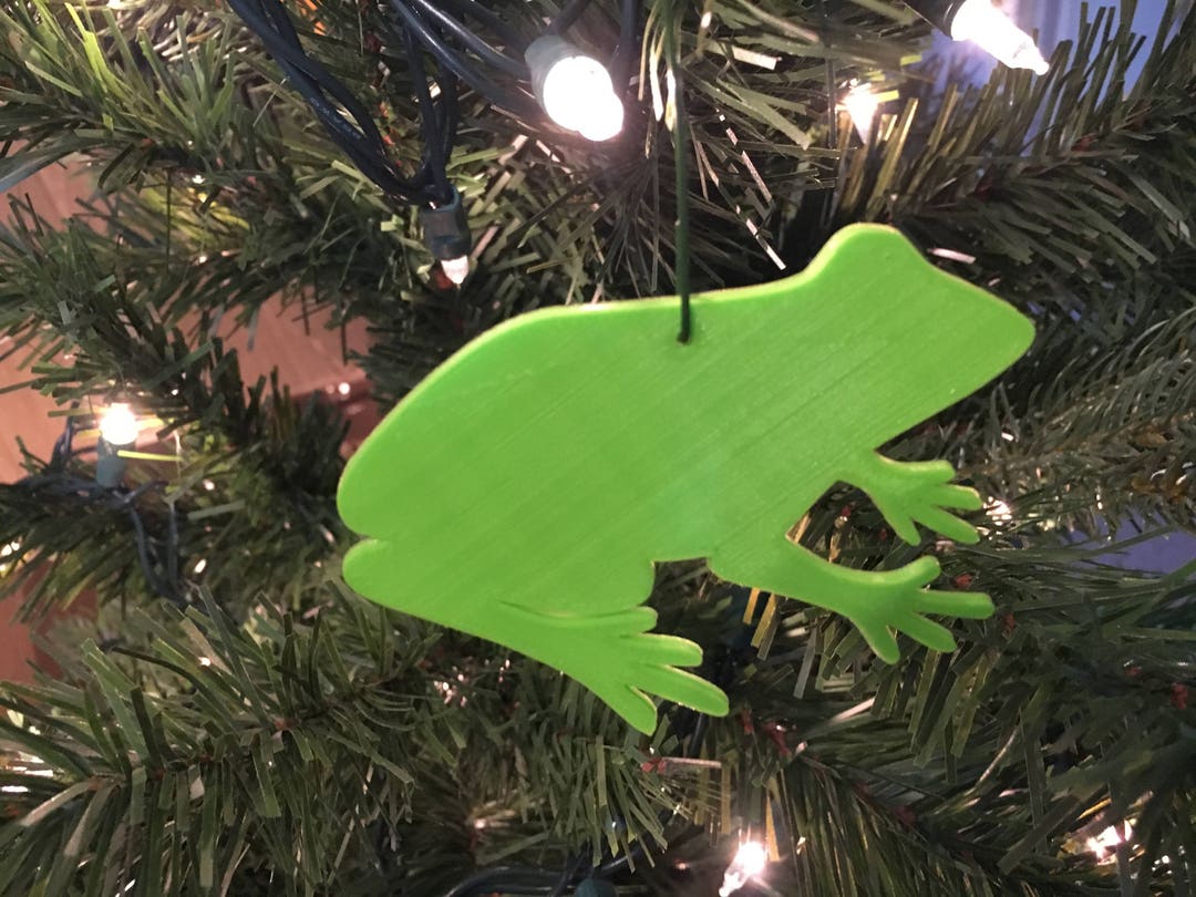 Frog Tree Ornament 3d-printed (laser Cut Acrylic) - Etsy