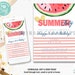 Whimsical Watermelon Summer Virtual Birthday Party Invitation - Etsy