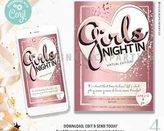Ladies Night in Invitation Hen Party Invite Girls Night in Invite ...