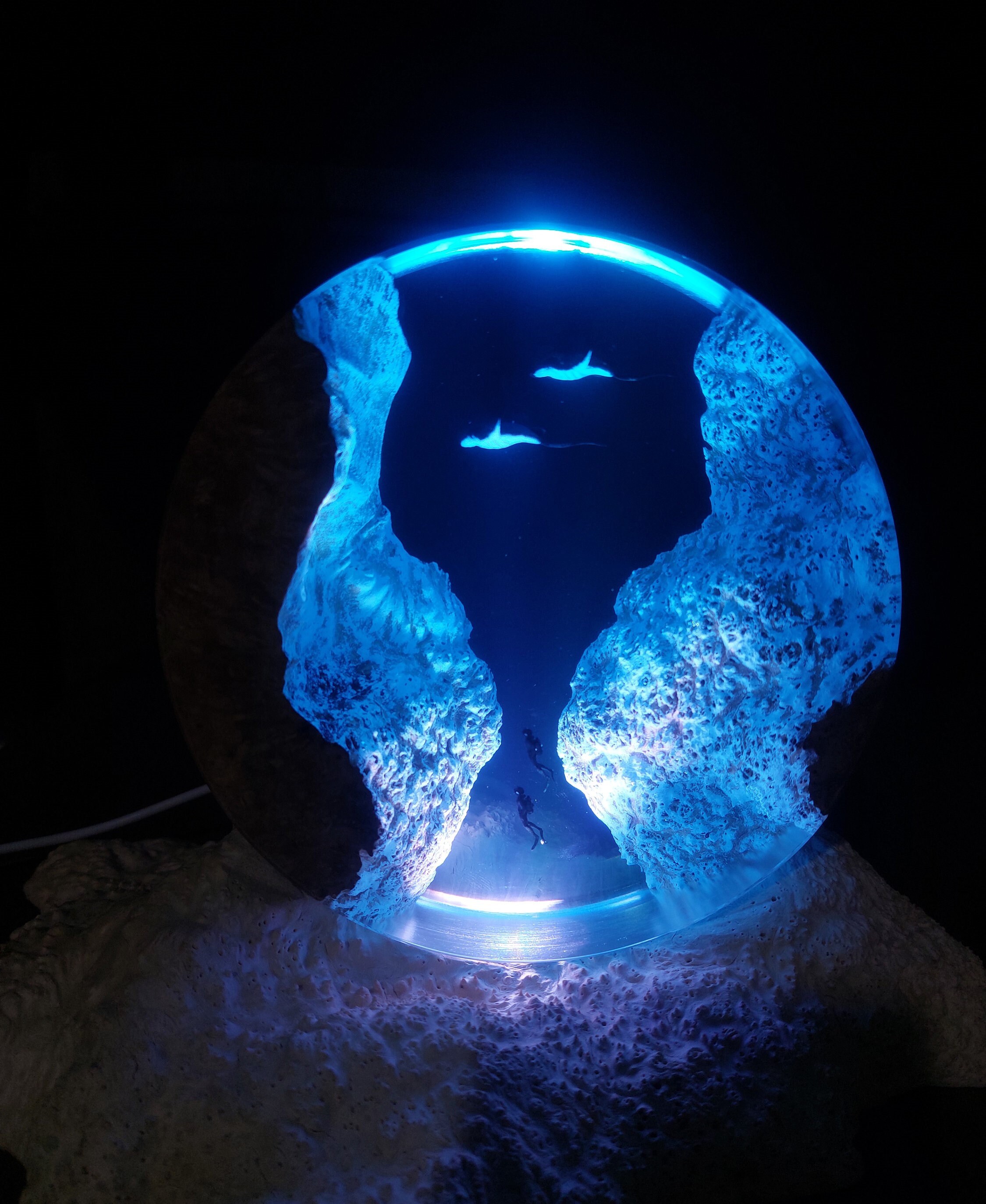 Resin Lamps for Stingrays and Divers, Best Gifts for Loved Ones, Resin ...