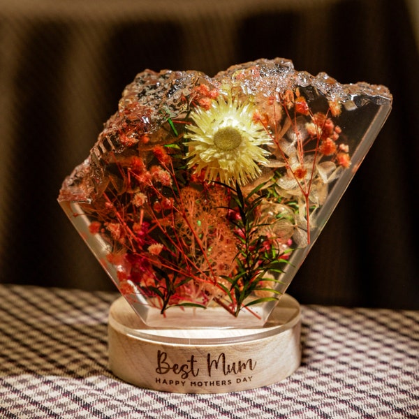 Resin Flower Lamp - Etsy