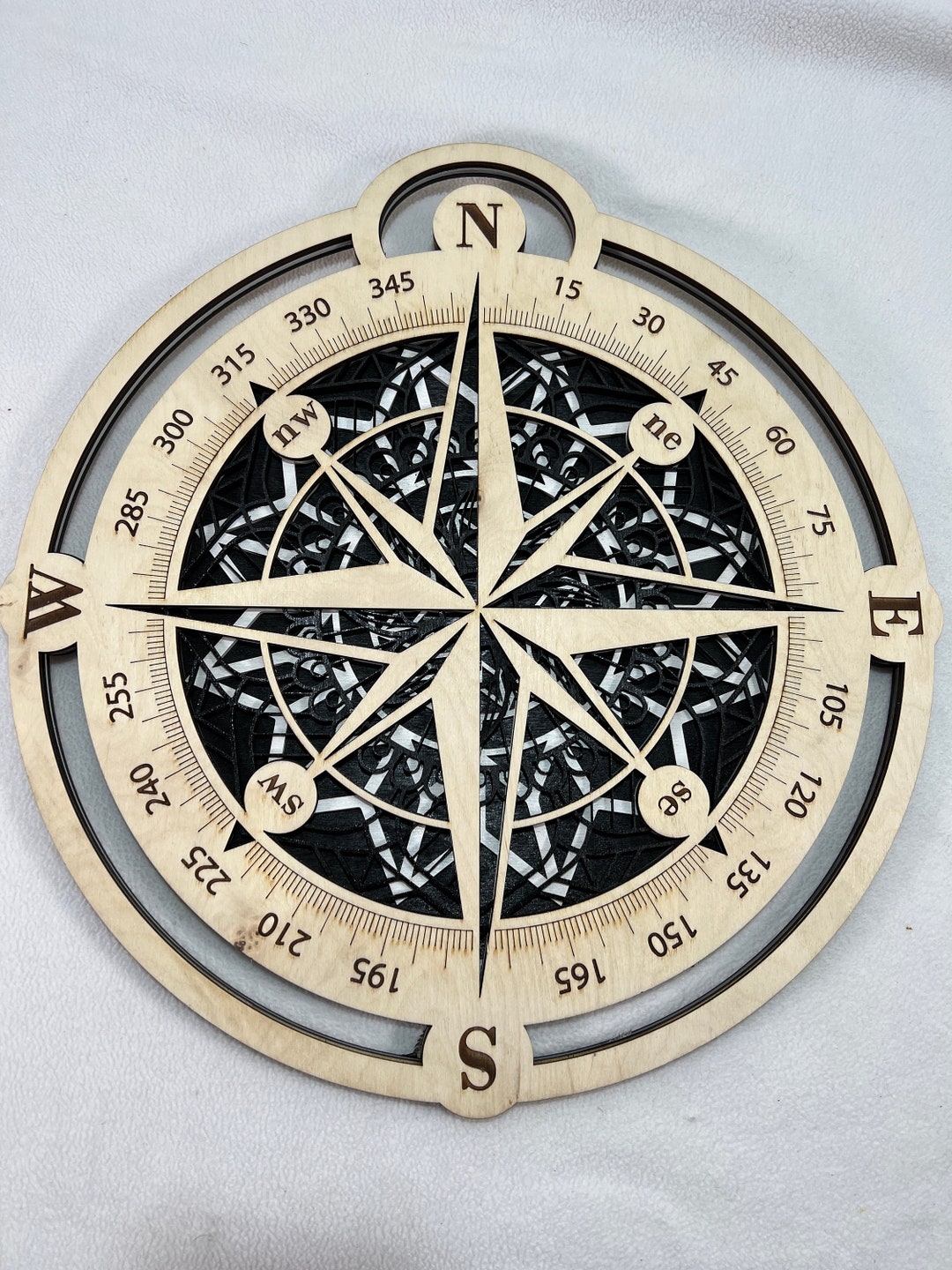 Wall Decoration Compass Layer Wood Art Mandala 3D Art - Etsy