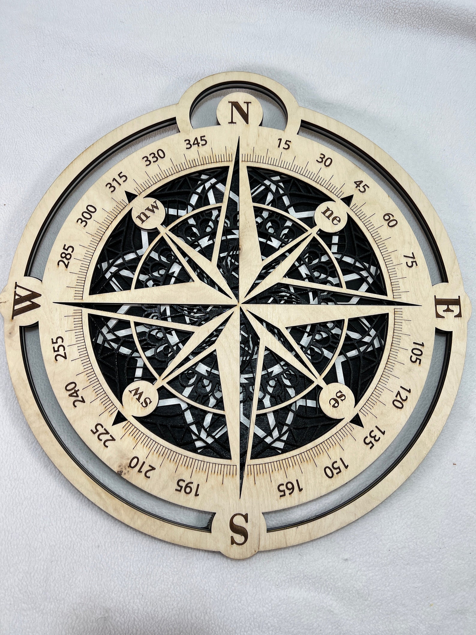 Wall Decoration Compass Layer Wood Art Mandala 3D Art - Etsy