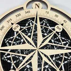 Wall Decoration Compass Layer Wood Art Mandala 3D Art - Etsy