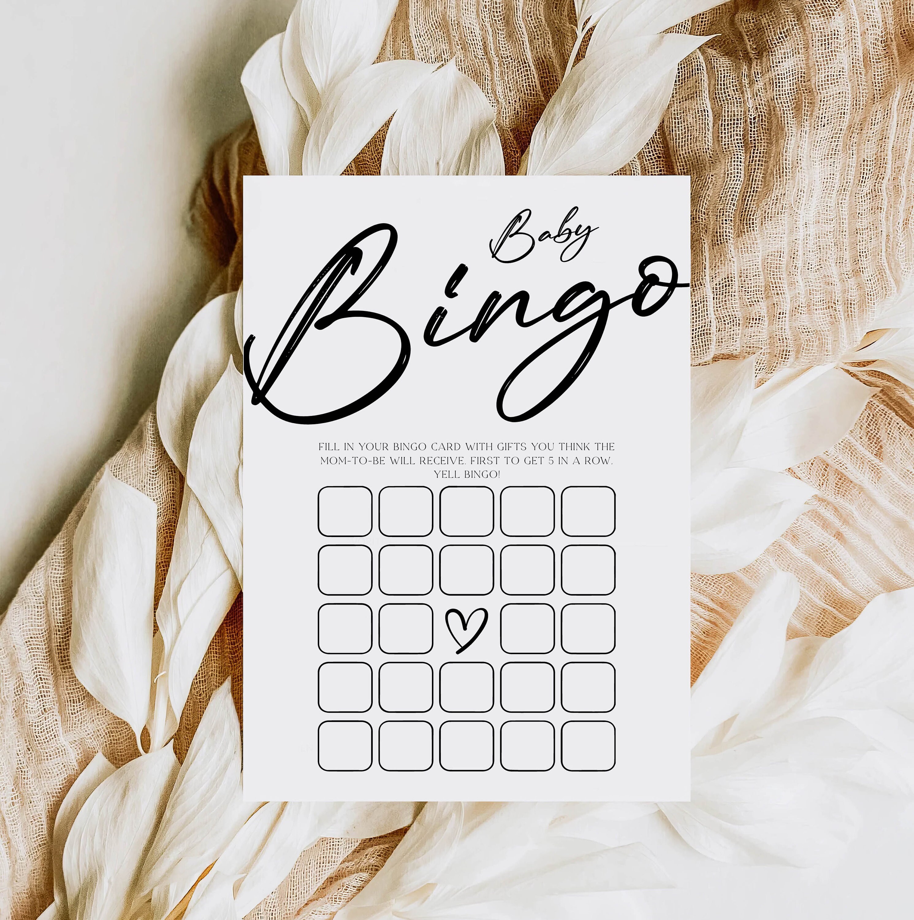 Baby Bingo Game Baby Bingo Cards Baby Shower Game Baby Bingo Blank Baby ...