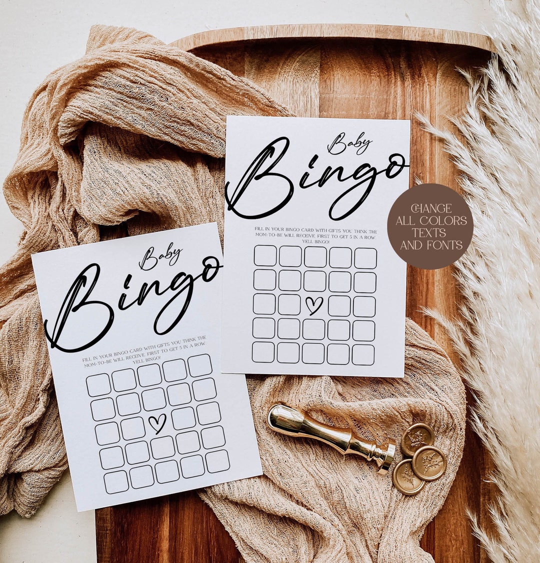 Baby Bingo Game Baby Bingo Cards Baby Shower Game Baby Bingo Blank Baby ...