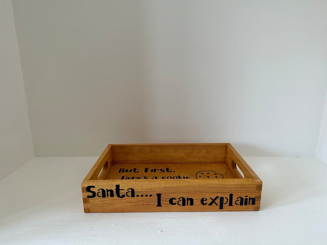 Santa I Can Explain Christmas Eve Tray Santa Tray Decorative Shabby ...
