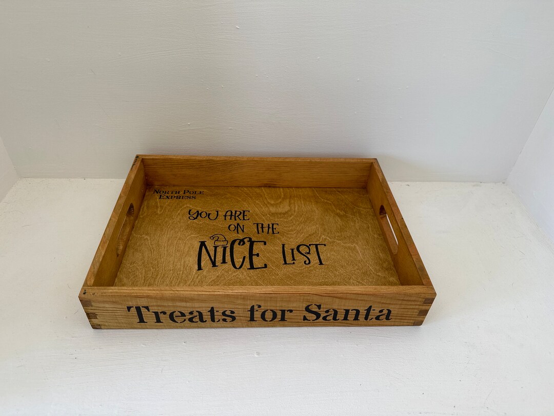 Treats for Santa Christmas Eve Tray Santa Tray Tray for Santa Platter ...