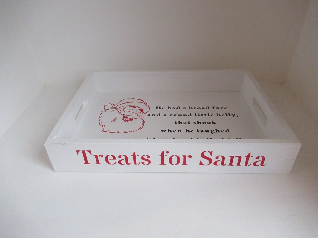 Treats for Santa Christmas Eve Tray Santa Tray Tray for Santa - Etsy