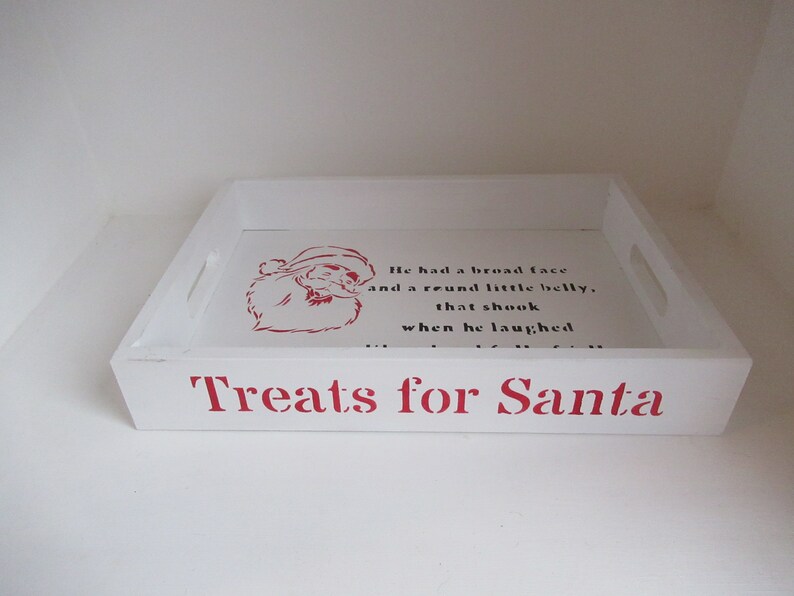 Treats for Santa Christmas Eve Tray Santa Tray Tray for Santa - Etsy