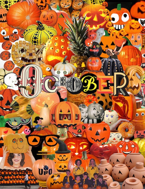October Collage - Etsy
