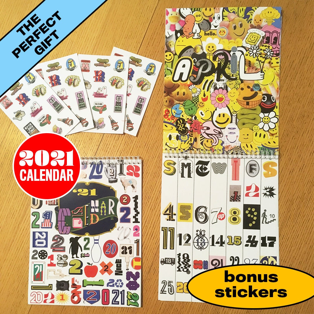 2021 Calendar With Sticker Sheet - Etsy