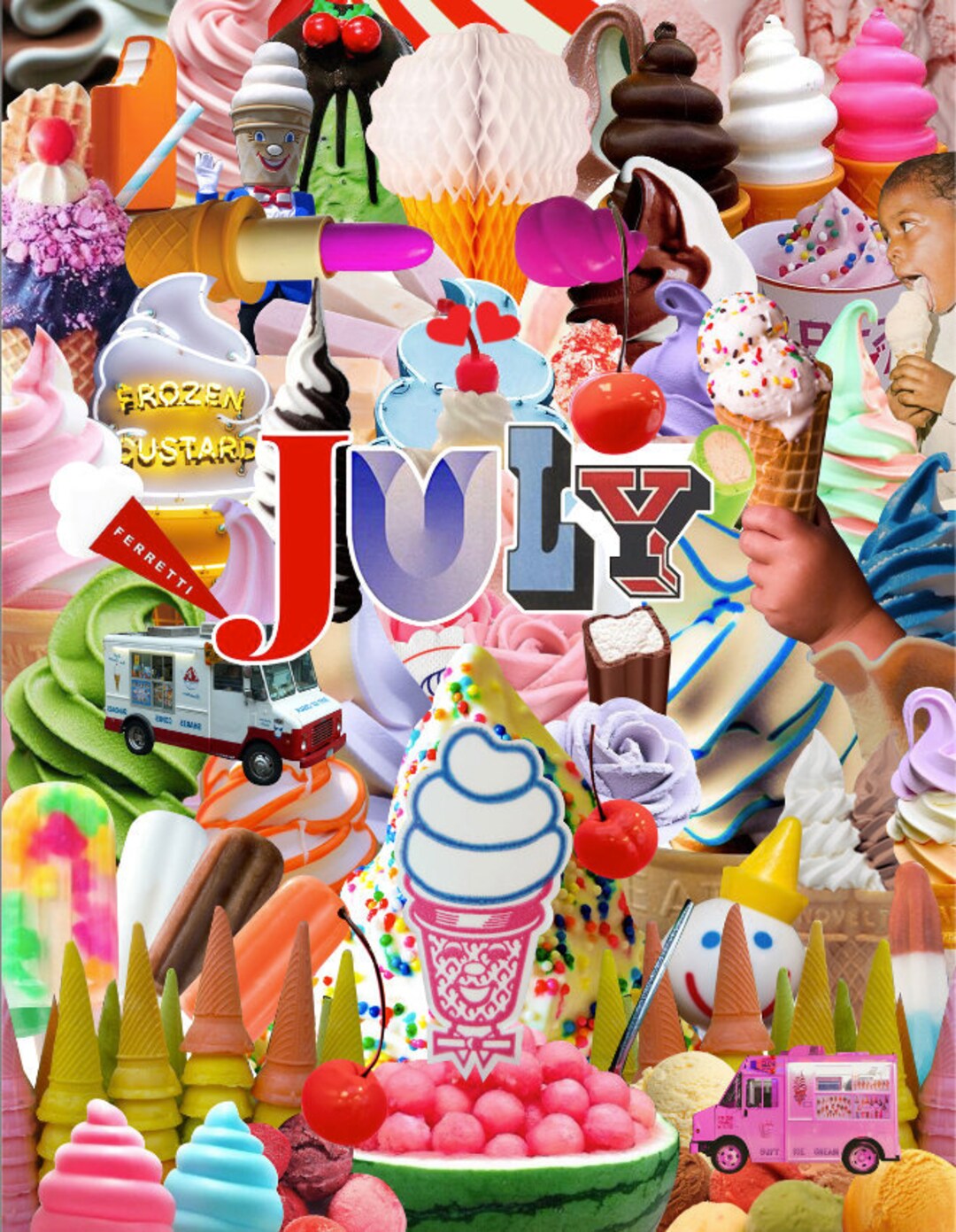 July Collage - Etsy