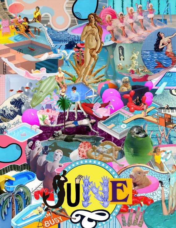 June Collage - Etsy