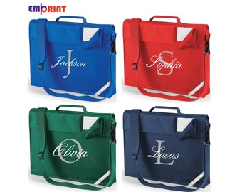 Personalised Initial Script Book Bag Classic Back to School | Etsy