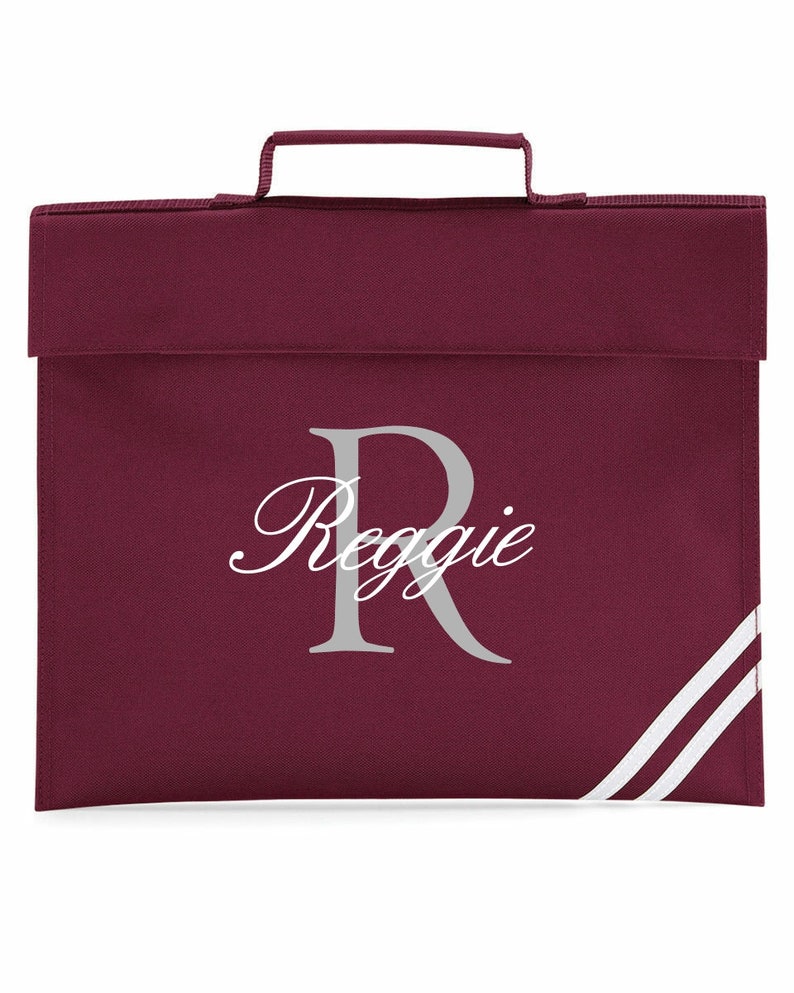 Personalised Initial Script Book Bag Classic Back to School | Etsy