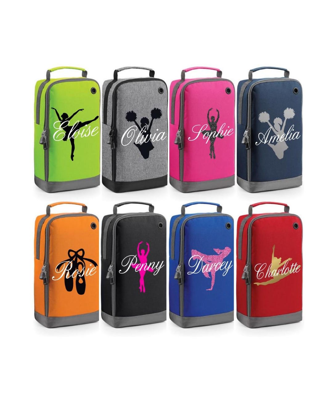 Personalised Dance Shoe Bag Script Design Girls Ballet Childrens ...