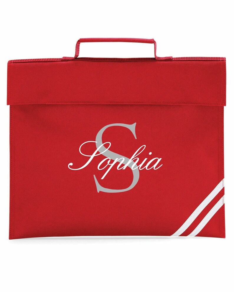 Personalised Initial Script Book Bag Classic Back to School | Etsy