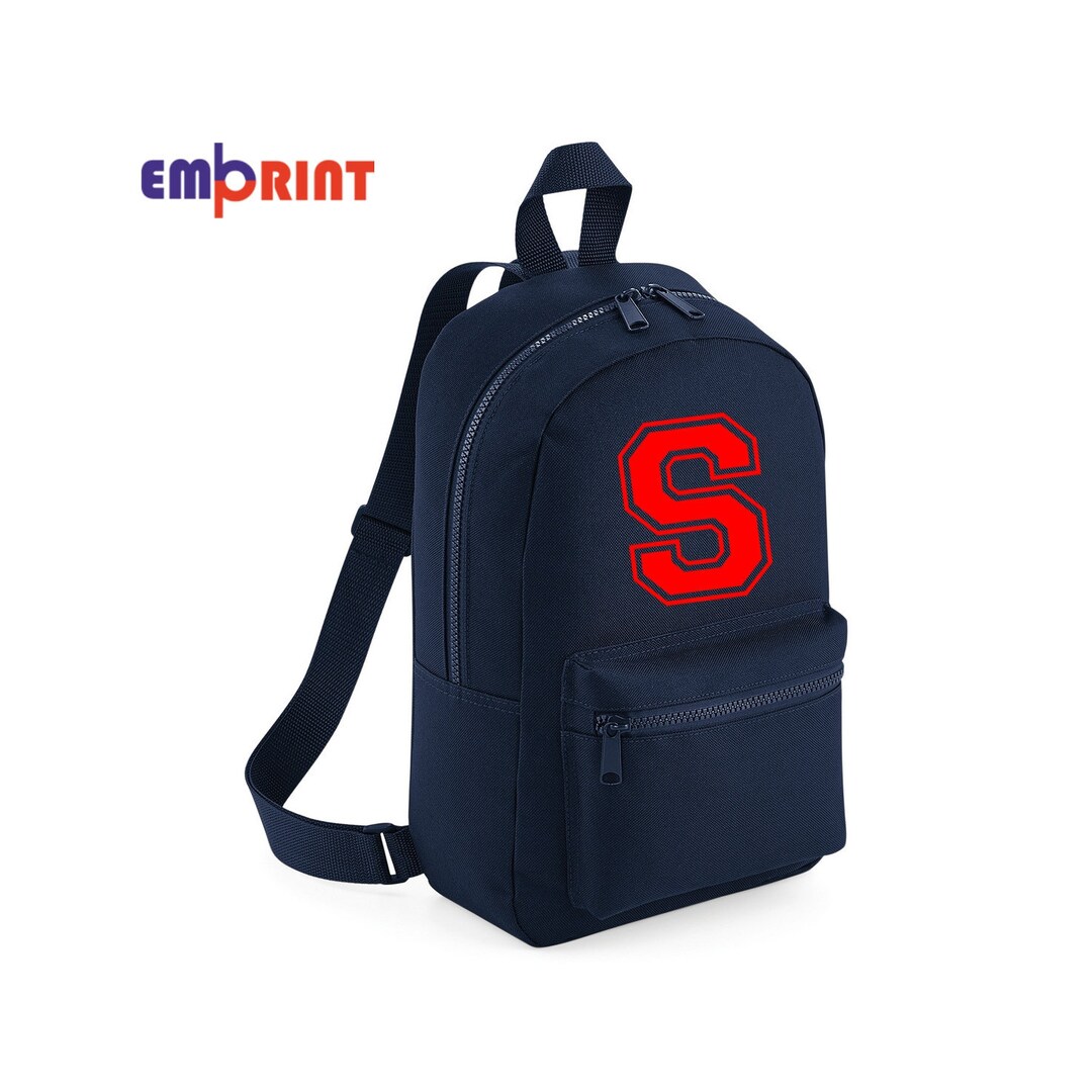 Personalised Kids Varsity Initial Backpack Girls Boys School Bag ...