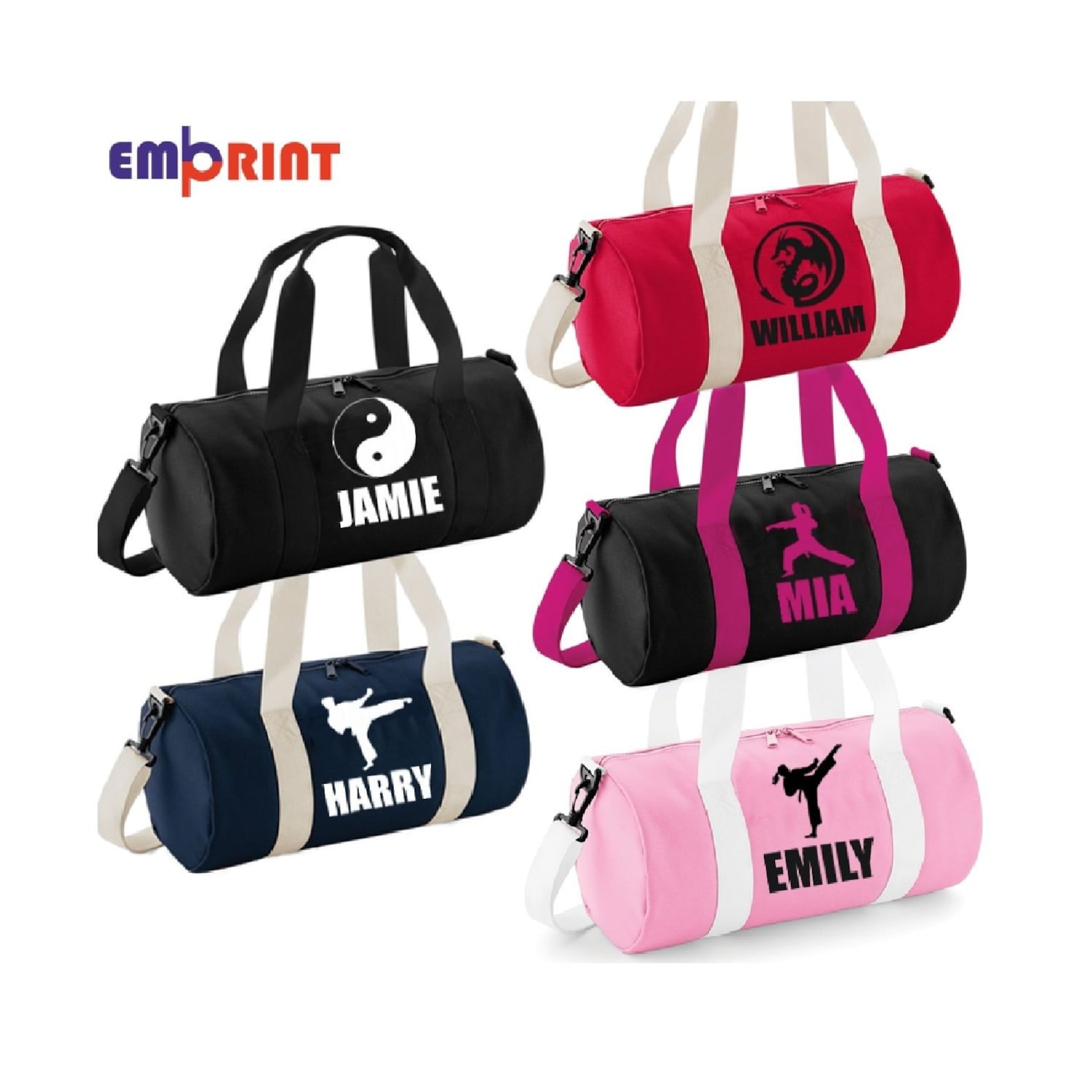 Personalised Karate Bag Kids Martial Arts Uniform Boys Girls Judo Kit ...