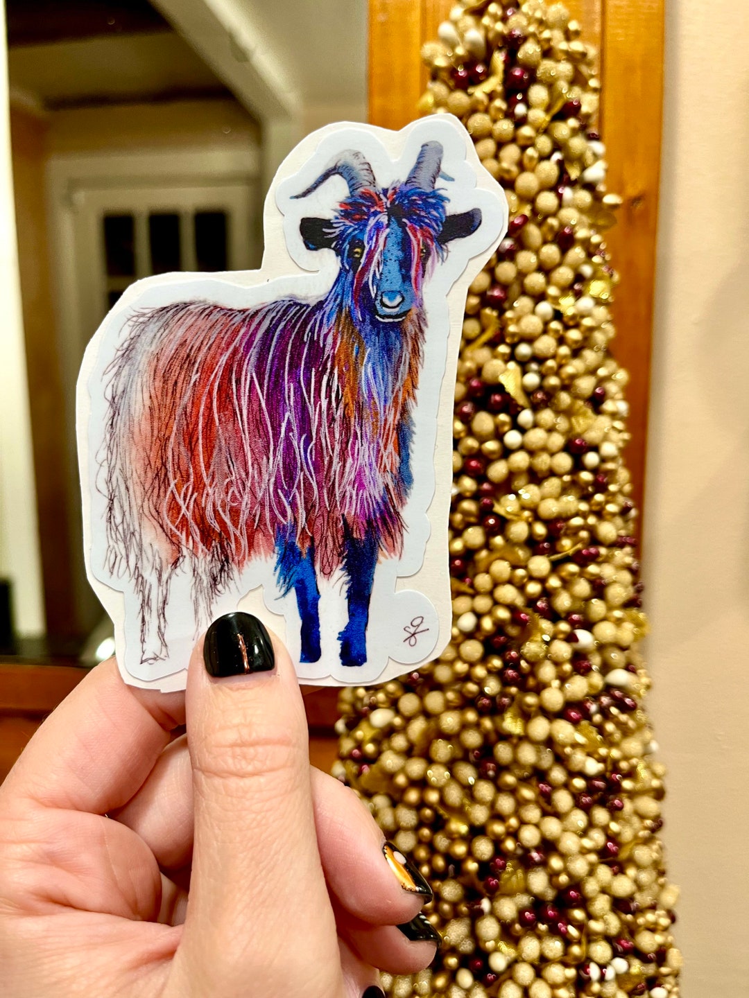 Goat Vinyl Sticker - Etsy