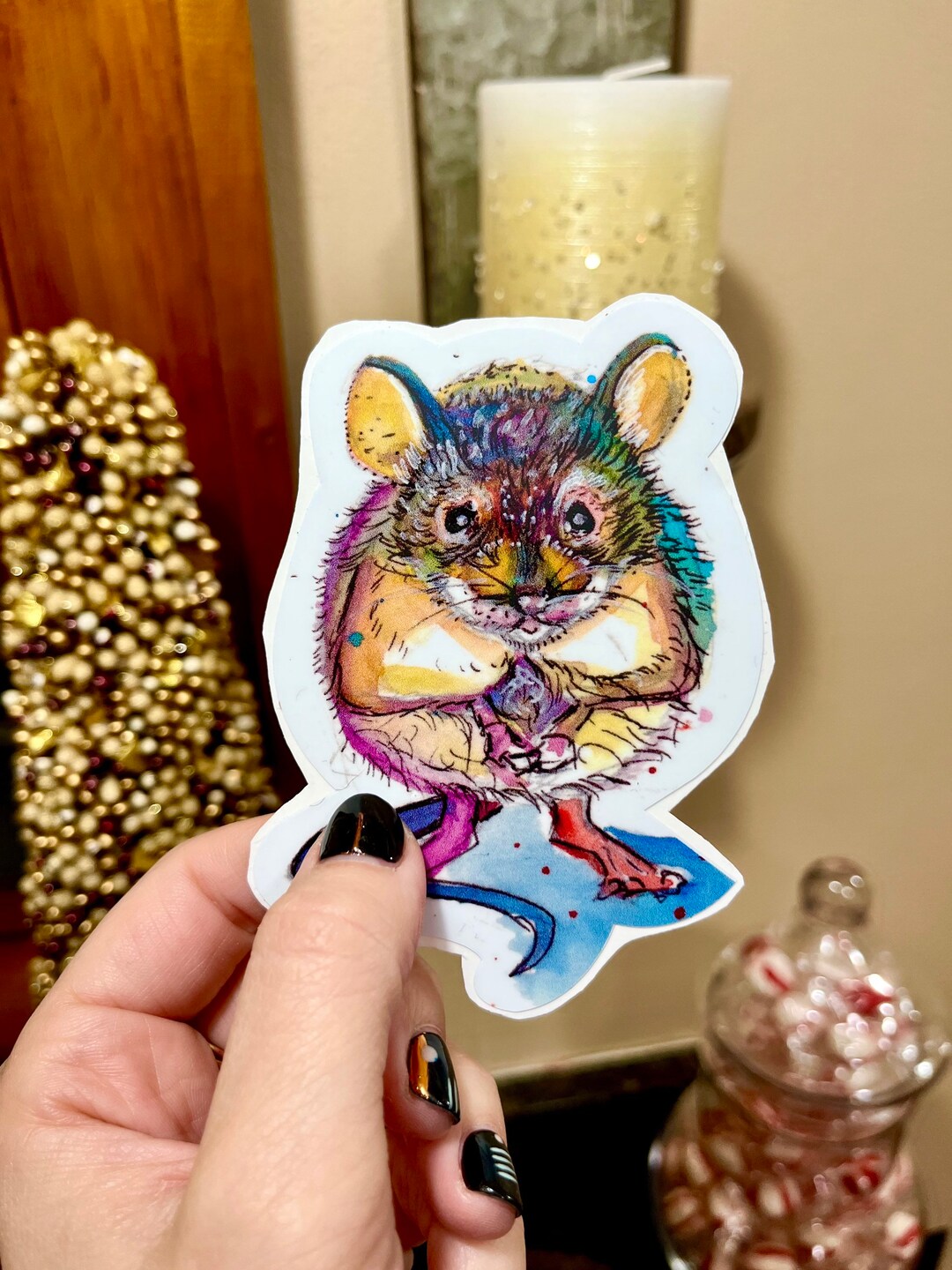 Mouse Vinyl Sticker - Etsy