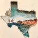 Watercolor Texas Print - Etsy