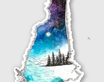 Vintage 1960's Style Rye Beach NH New Hampshire Retro Travel Decal ...