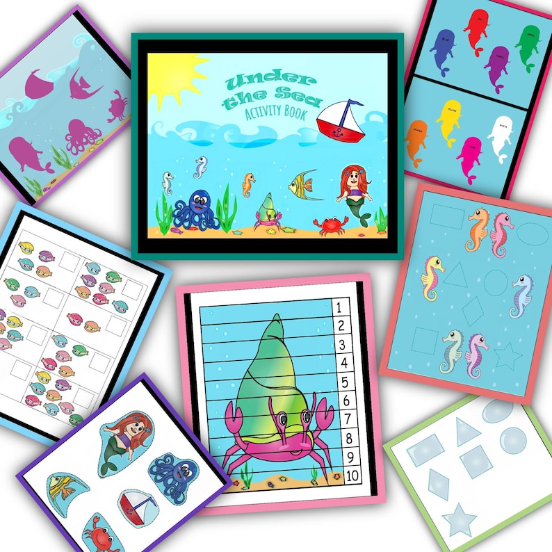 Libro de actividades bajo el mar - Etsy España