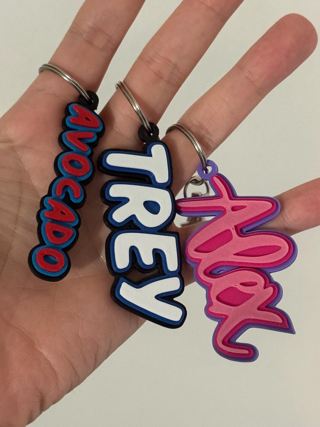 Custom 3D Printed Name Keychain | Personalized Name Tag | PLA Plastic ...