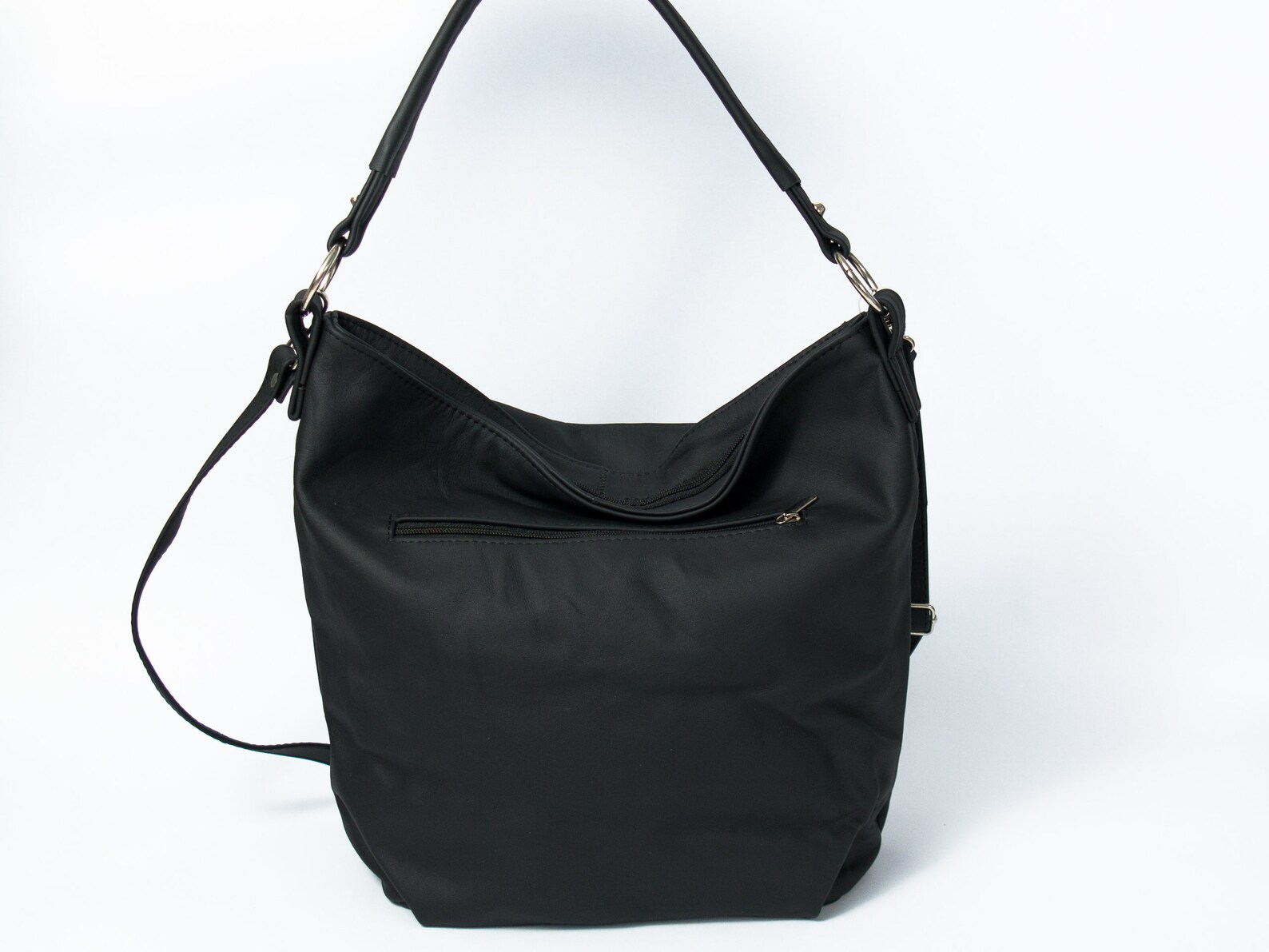 Black LEATHER HOBO Bag Crossbody Bag Everyday Natural - Etsy
