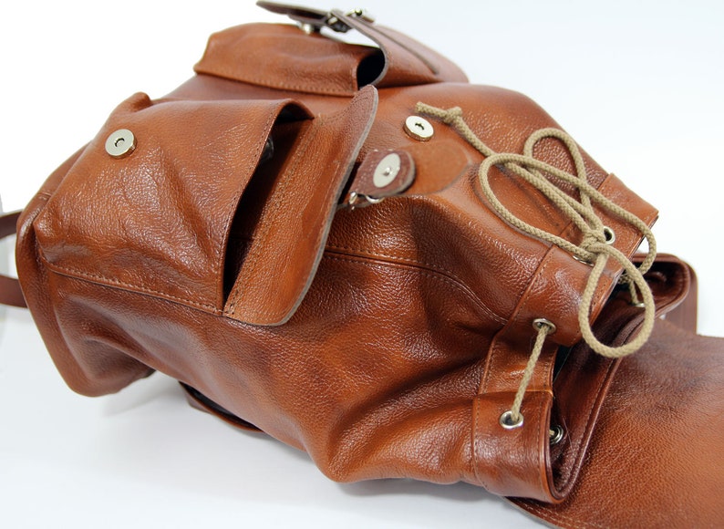 LEATHER BACKPACK Brown Leather Rucksack Large Backpack | Etsy