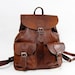 LEATHER BACKPACK Brown Leather Rucksack Large Backpack - Etsy
