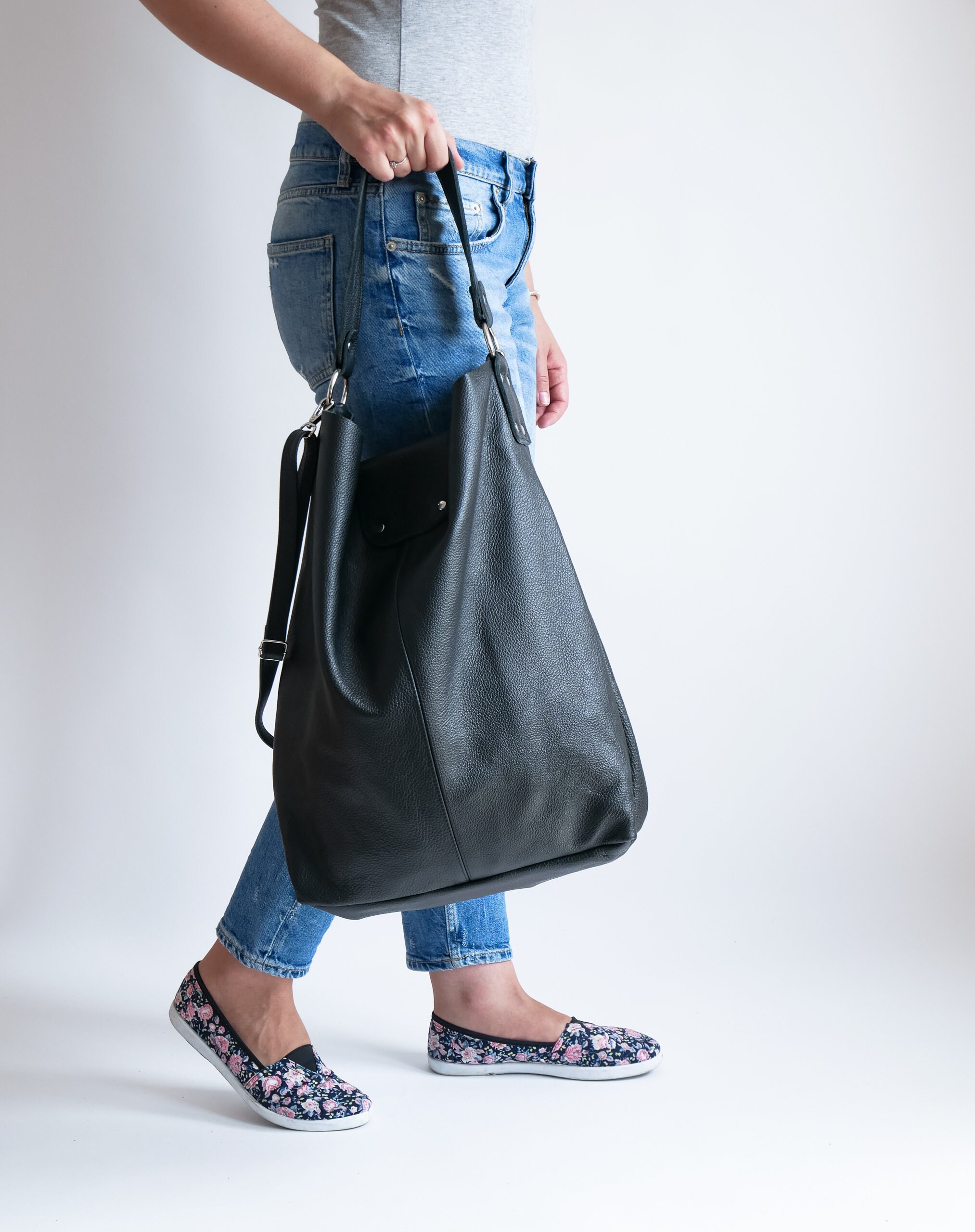 Black OVERSIZE SHOPPER Bag XXL Tote Bag Woman Large - Etsy
