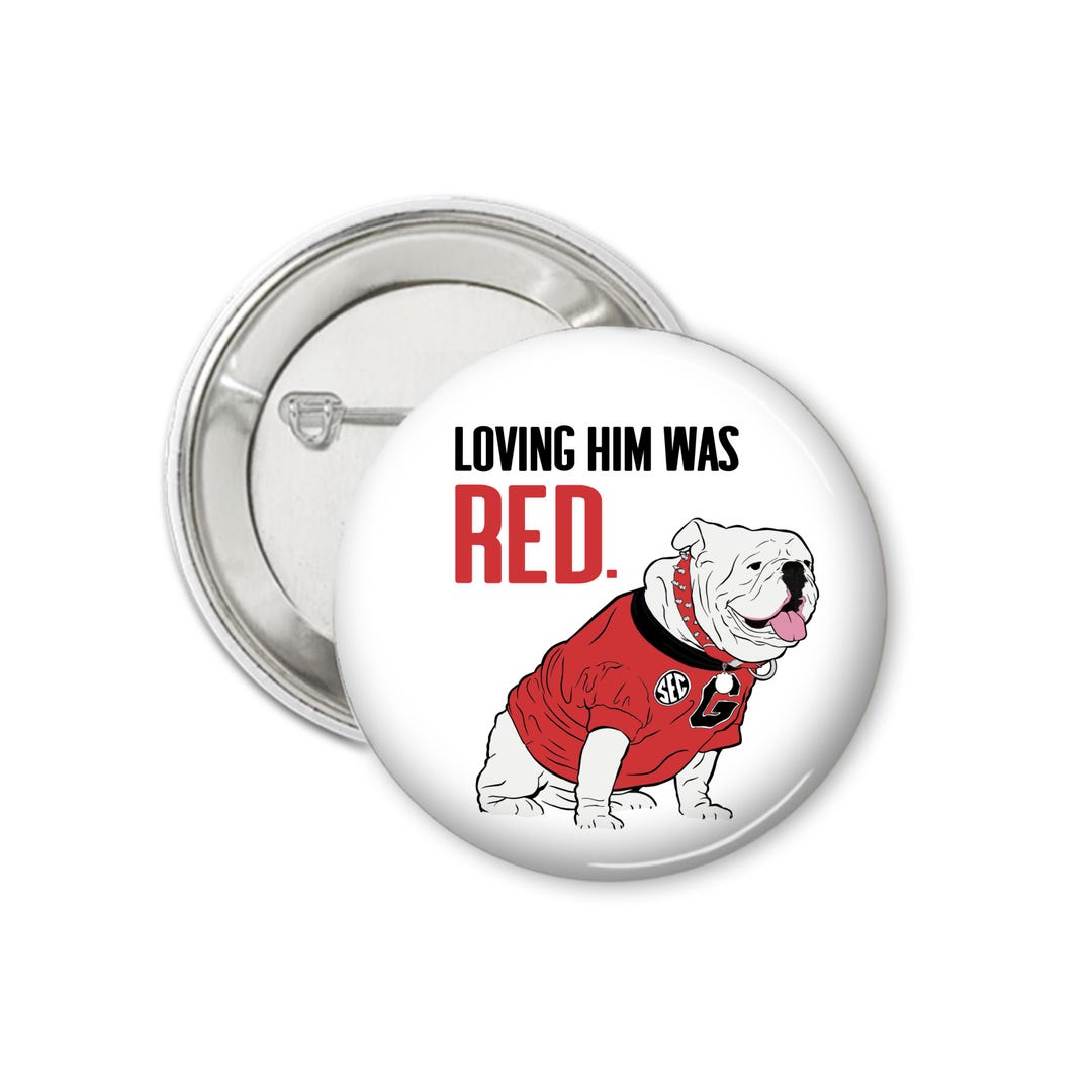 UGA RED BUTTON - Etsy