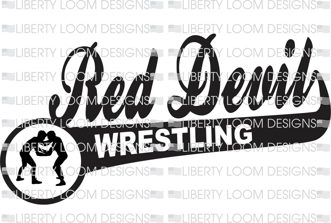 Red Devil Wrestling With Tail - Etsy