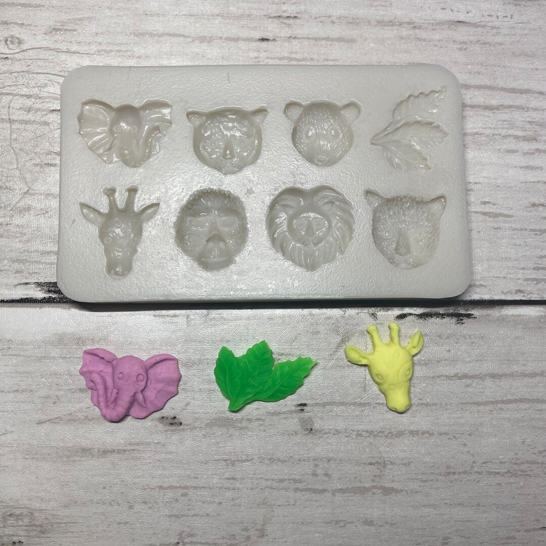 Safari Animals Silicone Mold – 8 Piece Mini Jungle Set - Etsy