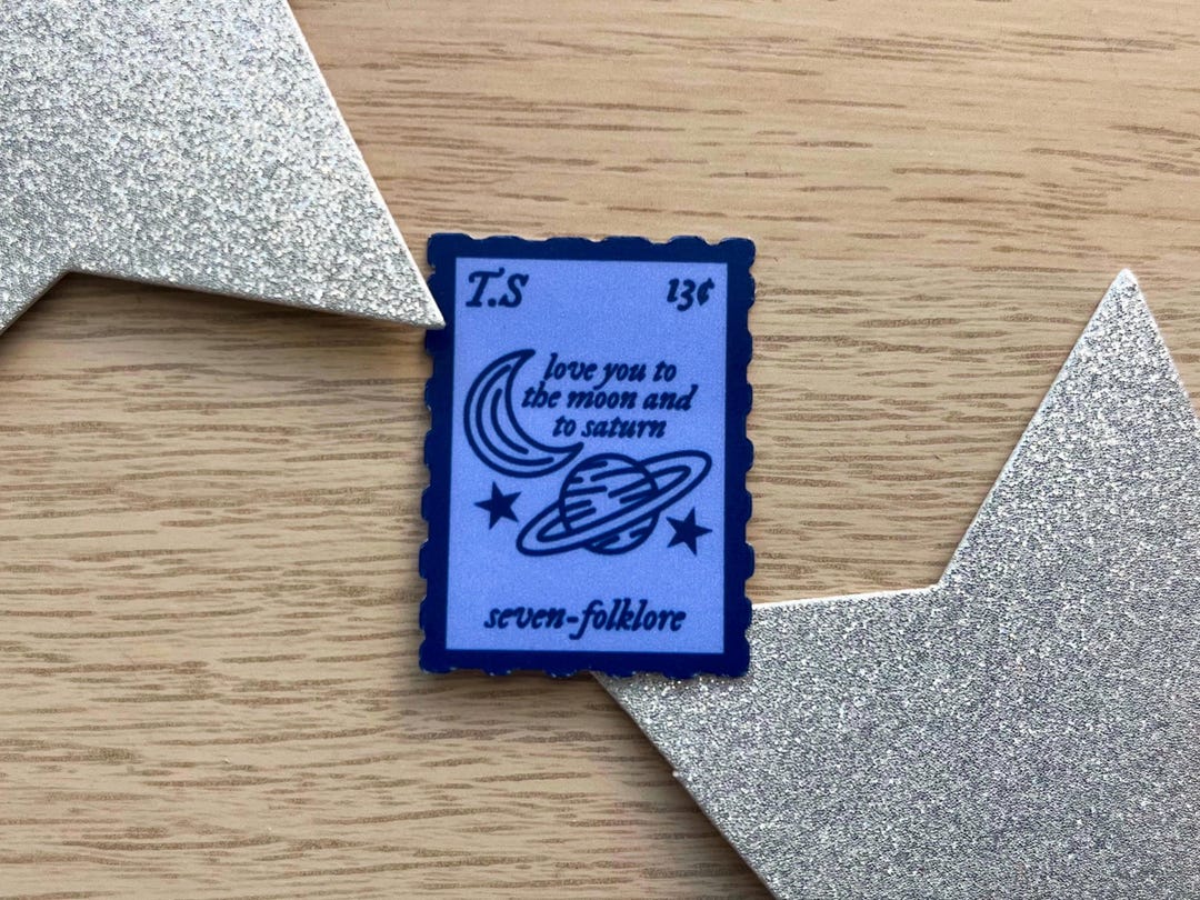 Saturn Stamp Sticker, Water Bottle Sticker, Laptop Sticker, Waterproof ...