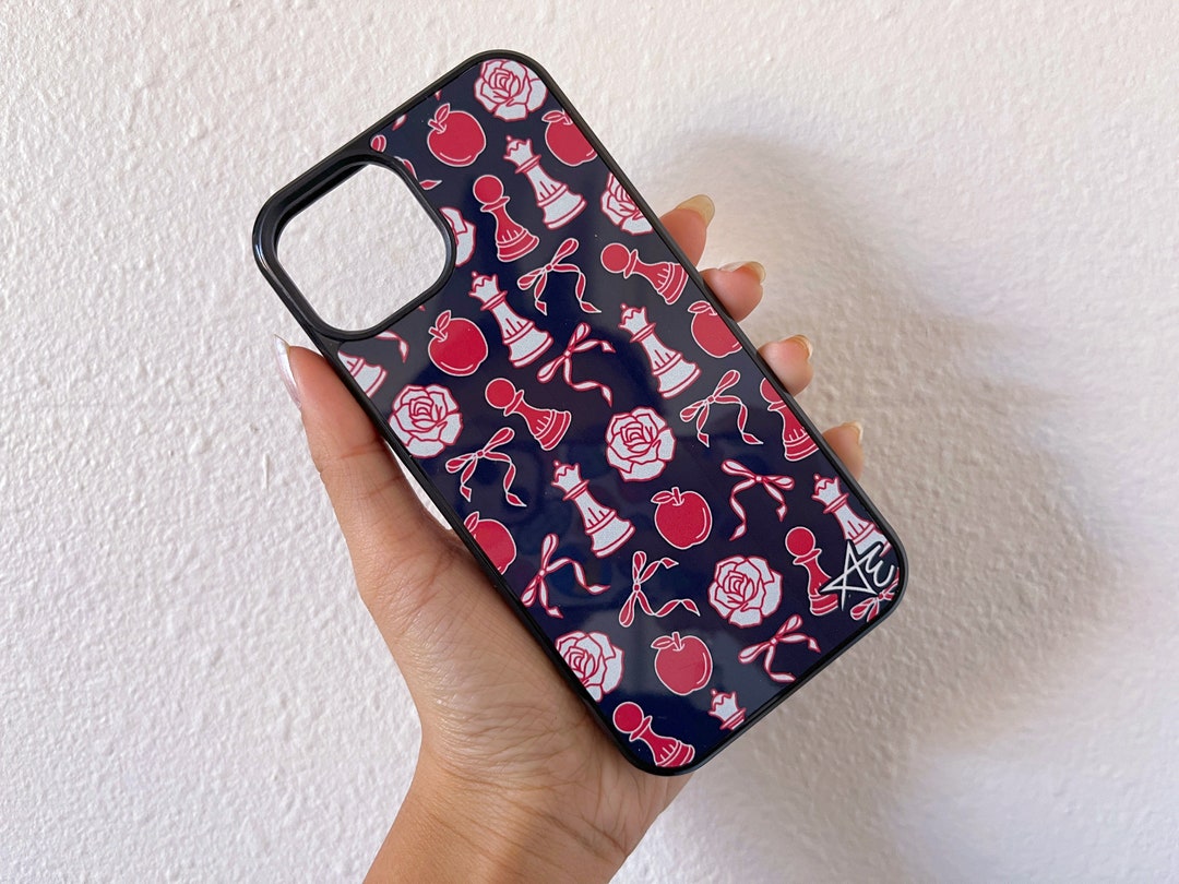 Red and White Doodle Phone Case, Bow Phone Case, Gifts for Teens, Gifts ...