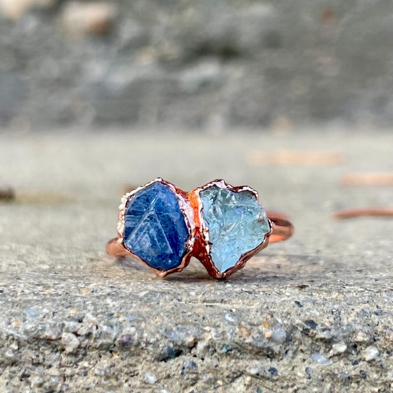 Blue Stone Ring - Etsy