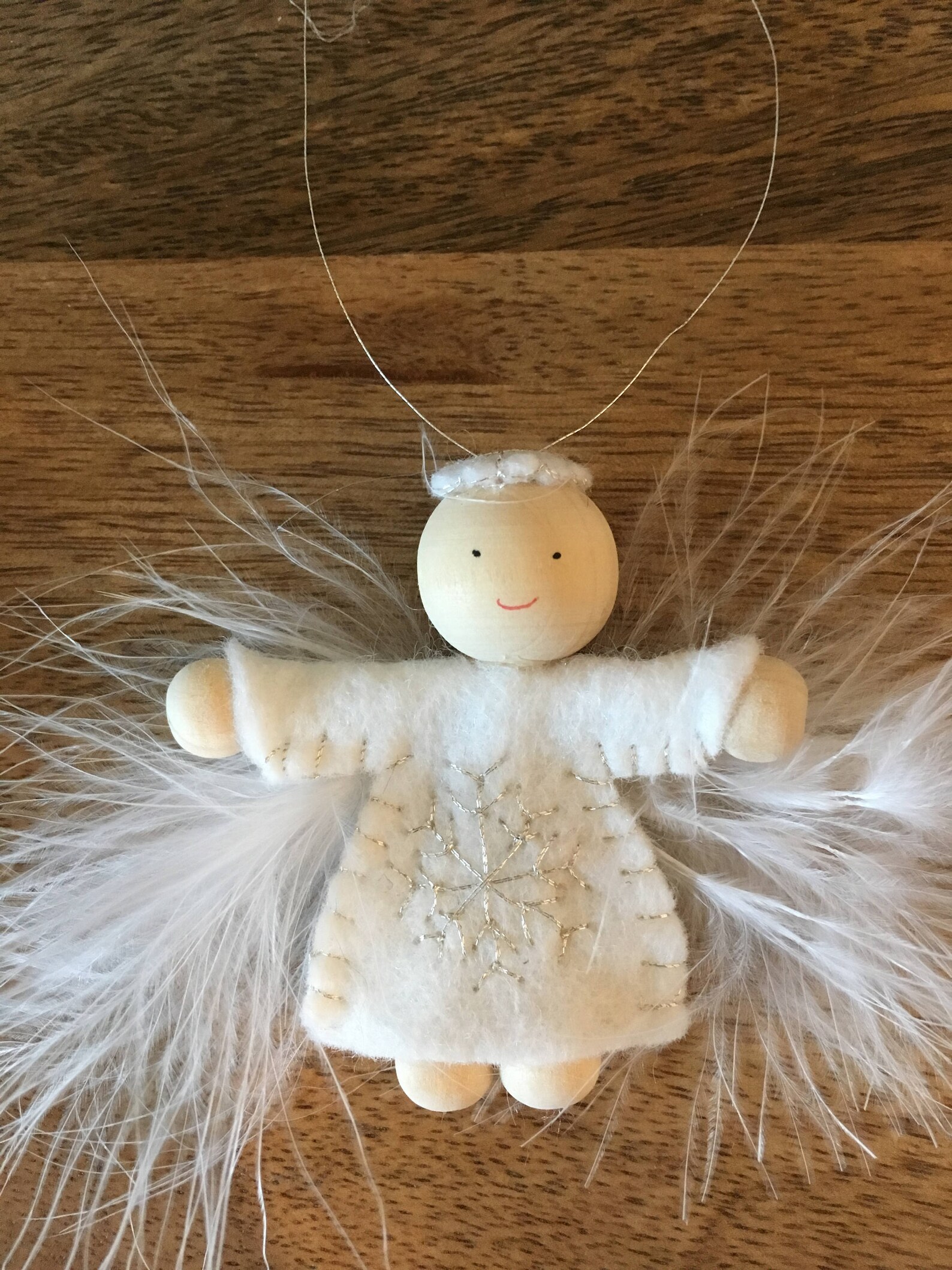 Angel Felt Ornament Felt Angel Christmas Ornament Wood | Etsy