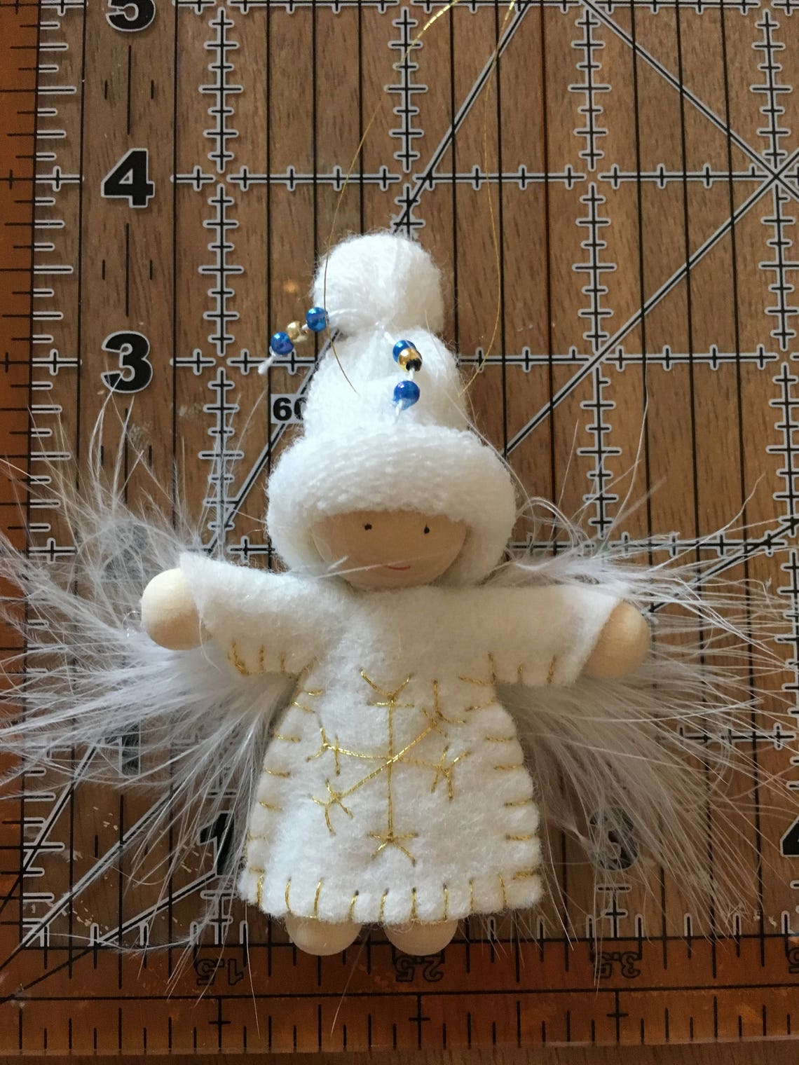 Angel Felt Ornament Felt Angel Christmas Ornament Wood | Etsy